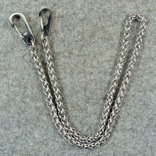 Steel Bag Wallet Chains Fob Pants Chain Keychains + Snap Hooks, 20 ...