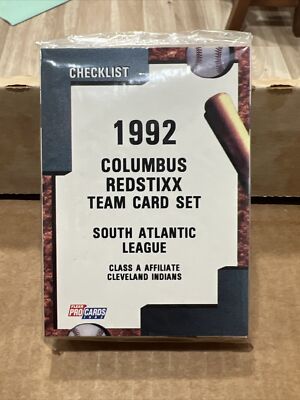 1992 COLUMBUS REDSTIXX FLEER PROCARDS MiLB TEAM SET CLEVELAND INDIANS ...