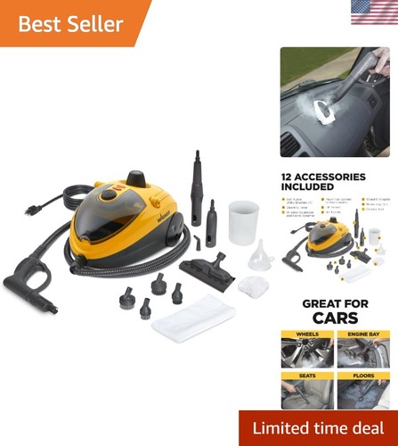 Chemical-Free, Portable Steam Cleaner with 12 Attachments for Easy ...