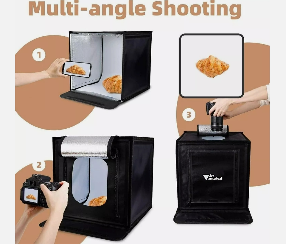 Photo Studio Portable Light Box 16 X 16 Inch Box Cube Adjustable Light ...