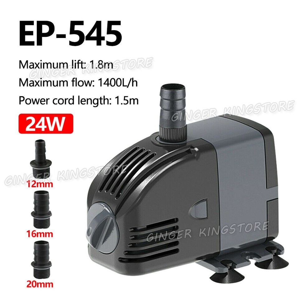 Adjustable Flow Aquarium Pump Water Submersible Fish Tank Fountain Pond ...