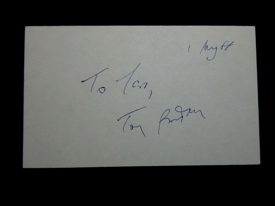 Tony Randall Actor The Odd Couple Autograph Signature Signed Card | eBay