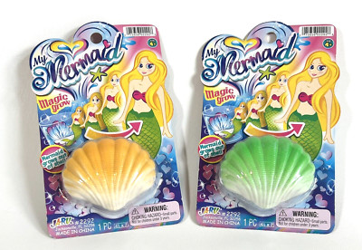 JA-RU My Mermaid Magic Grow Shells Lot of 2 (Green and Yellow) NEW | eBay