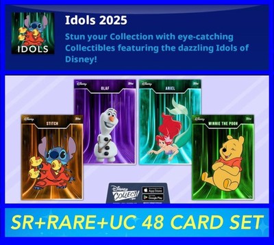IDOLS 2025 SR+RARE+UC 48 CARD SET-TOPPS DISNEY COLLECT | eBay UK