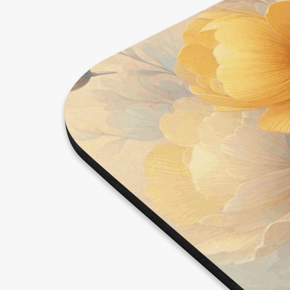 Mouse Pad (Rectangle) Yellow Peach Pink Floral Array Design 2, Gift | eBay
