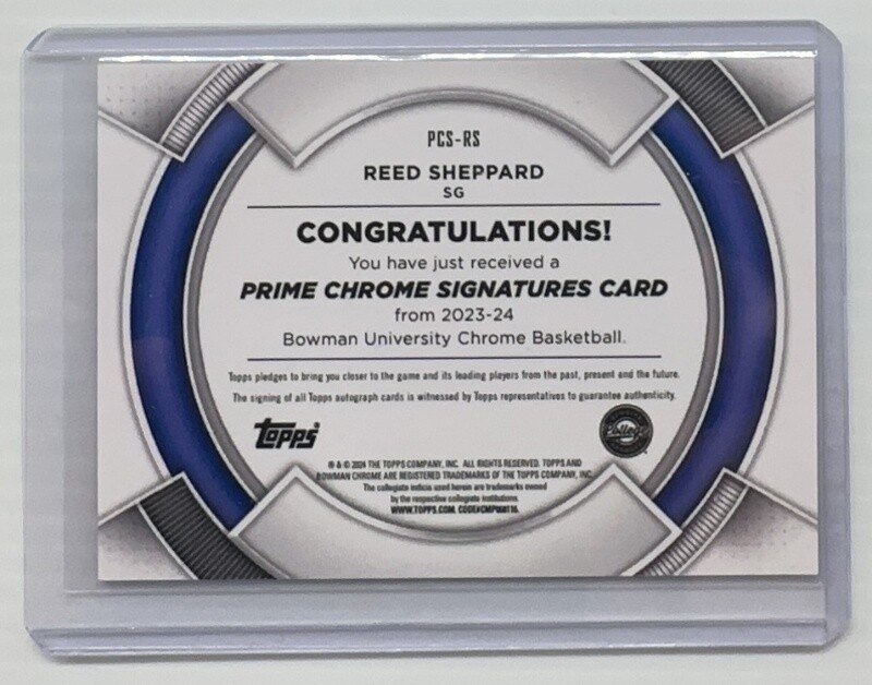 2023-24 Bowman U Chrome Reed Sheppard Prime Prospect Auto Autograph #10 ...
