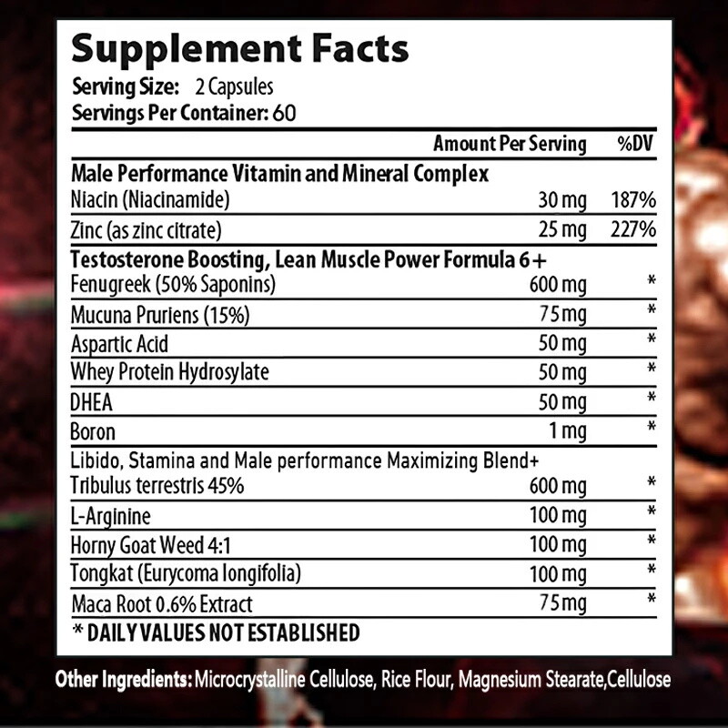 Natural Testosterone Booster Testosterone For Men, Boosts Vitality | eBay