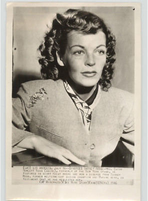 CATHY HOWLETT ROSS @ Divorce Court W/ BARNEY ROSS. 1946 Press Photo NY ...