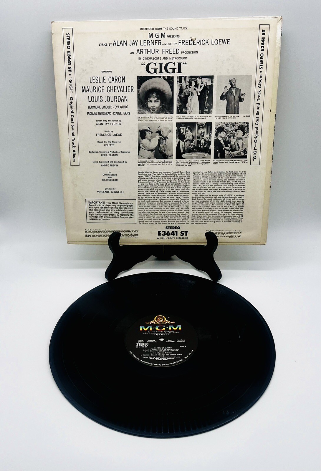 Gigi Original Cast Soundtrack Album MGM E3641 ST 33 rpm 12" 1958 High ...