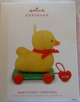 Hallmark 2018 - Baby's First Christmas - Duck Pull Toy- NEW | eBay