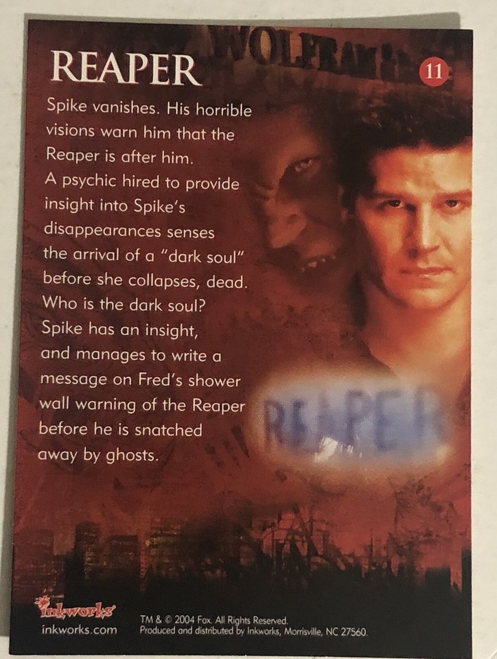 Reaper Season Five Trading Card James Marsters David Boreanaz #8 | eBay