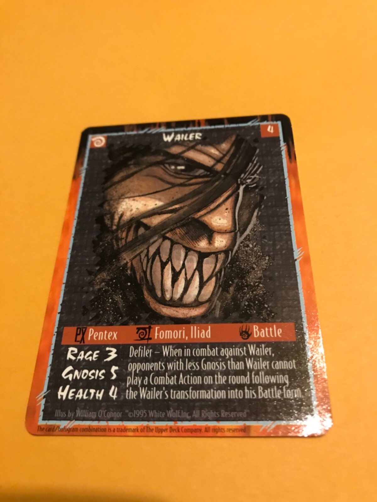 WAILER : RAGE WYRM CCG Character card; rare Werewolf White Wolf, Pentex ...