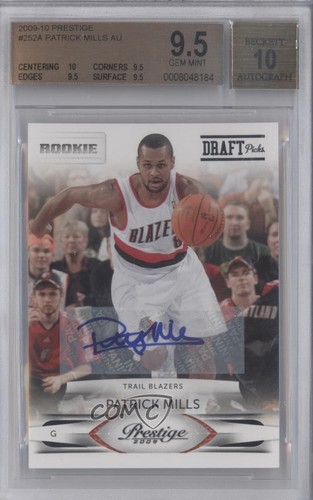 2009 Season Update Draft Picks Rights Signatures Patrick Mills BGS 9.5 ...