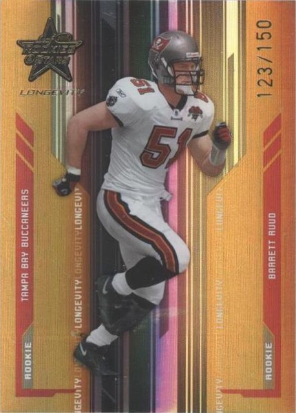 2005 Leaf Rookies & Stars Longevity - Gold #114 Barrett Ruud /150 (RC ...