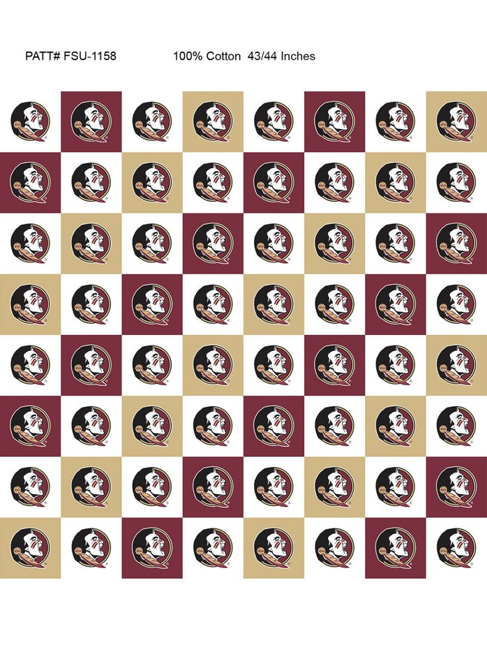 Florida State University FSU Seminoles Cotton Fabric by the Yard-ALL ...