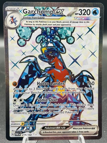Pokemon Garchomp ex 219/182 Paradox Rift Ultra Rare Full Art Holo LP | eBay