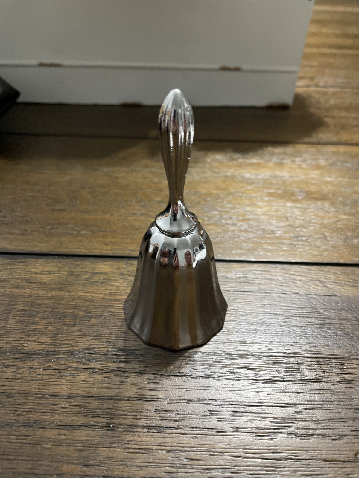 Small 4" Solid Silver Color Metal Hand Dinner Wedding Call Bell - Panel ...