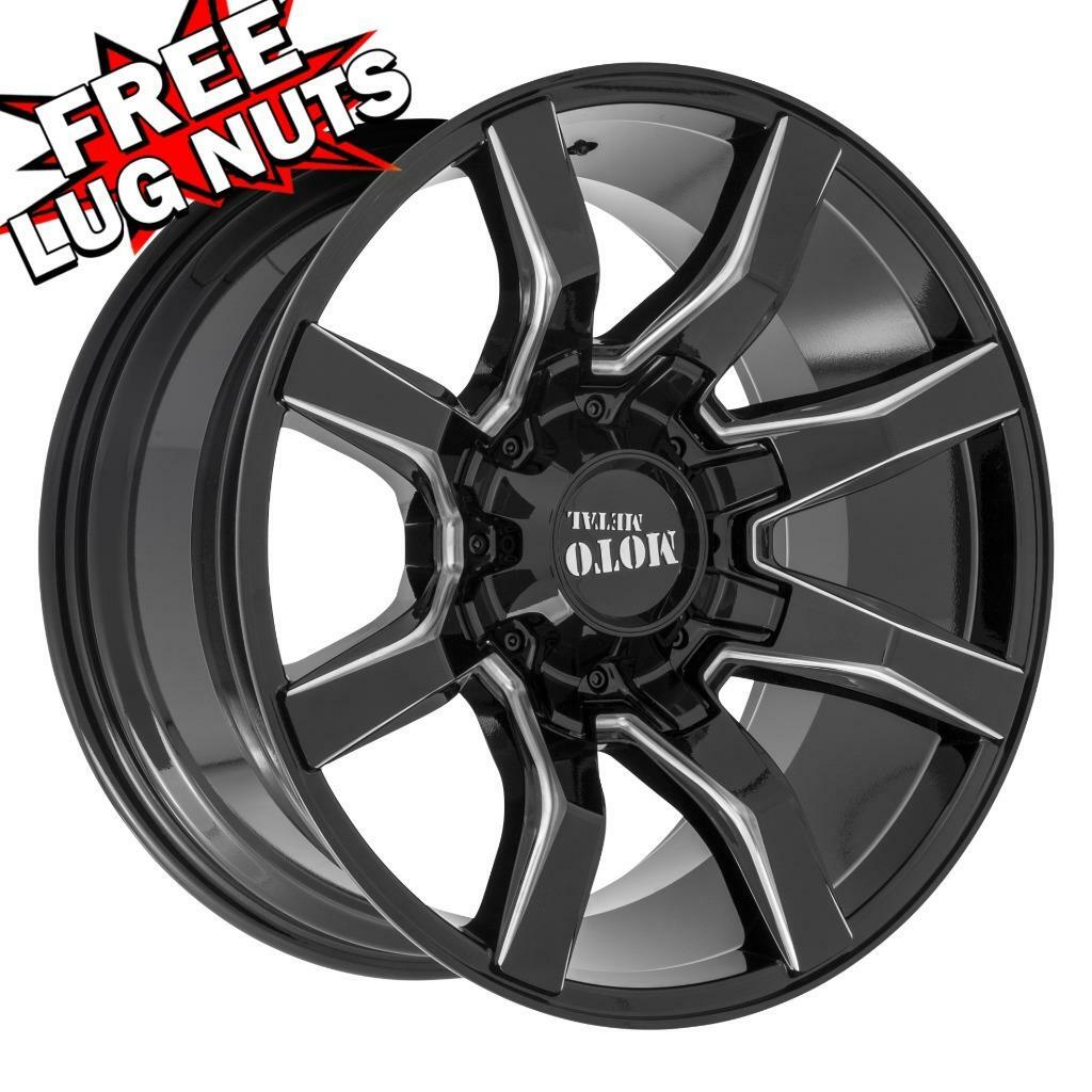 22 inch 22x10 Moto Metal MO804 BLACK MILLED wheels rims 8x170 -18 | eBay