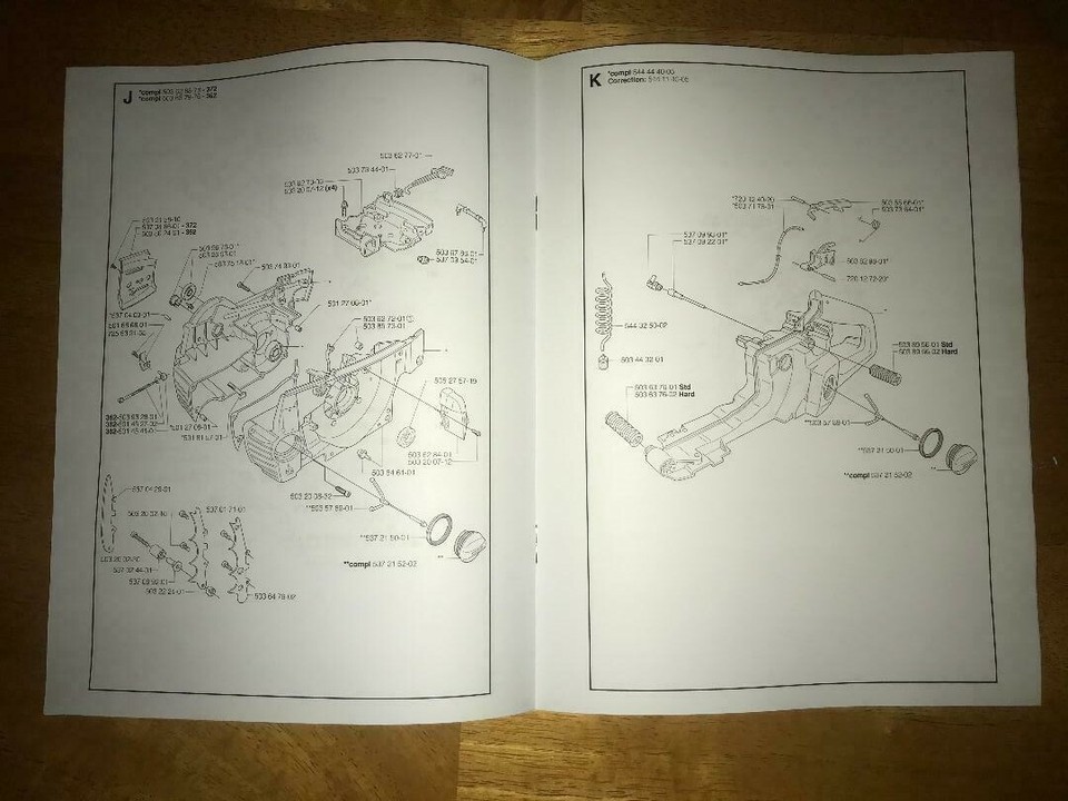 Husqvarna 362 Special 372 Chainsaw Illustrated Parts Diagram List ...