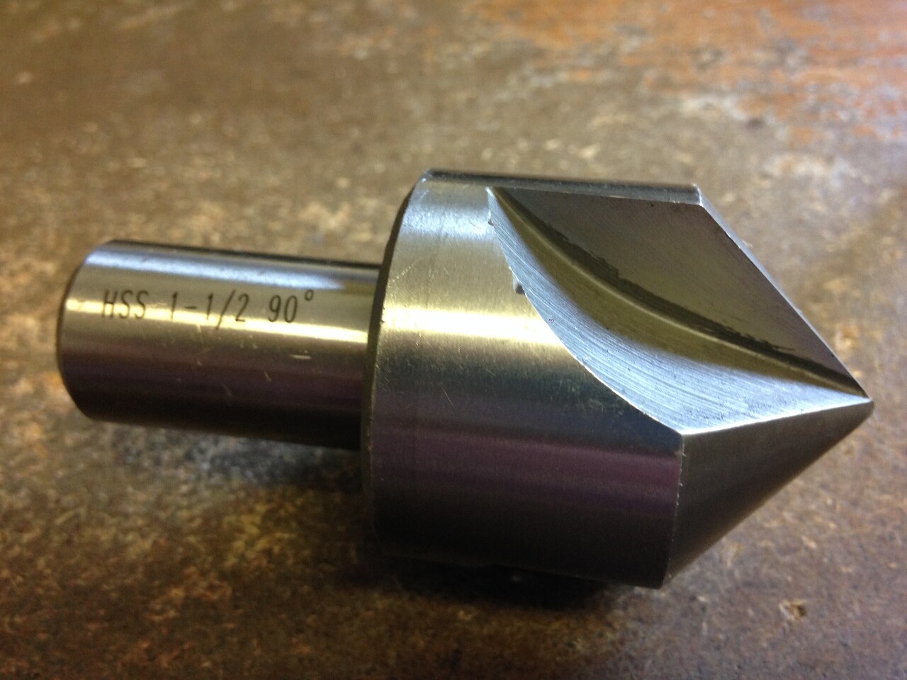 1-1/2" 90 DEGREE HIGH SPEED STEEL 3 FLUTE COUNTERSINK 3/4" SHANK | eBay