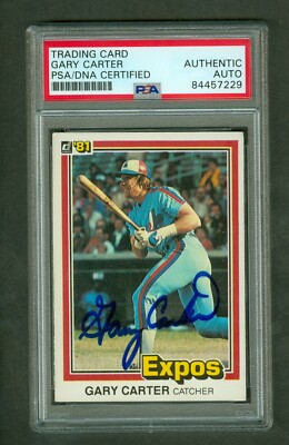 Gary Carter Autograph 1981 Donruss Card #90 Expos PSA/DNA Encased | eBay