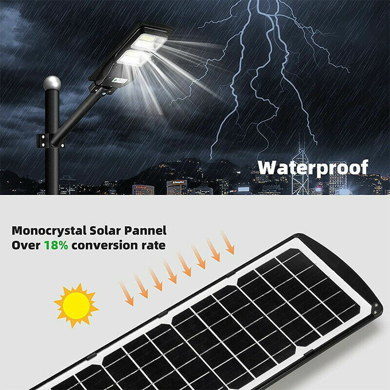 450W Solar Street Lighting Dusk to Dawn LED Crosswalk Cool White ...