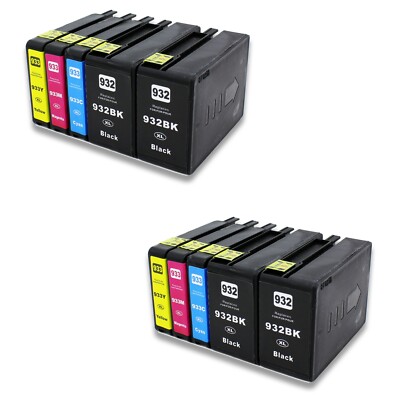 10PK 932 XL 933 XL Ink Cartridge for HP OfficeJet 6100 6700 6600 7610 ...