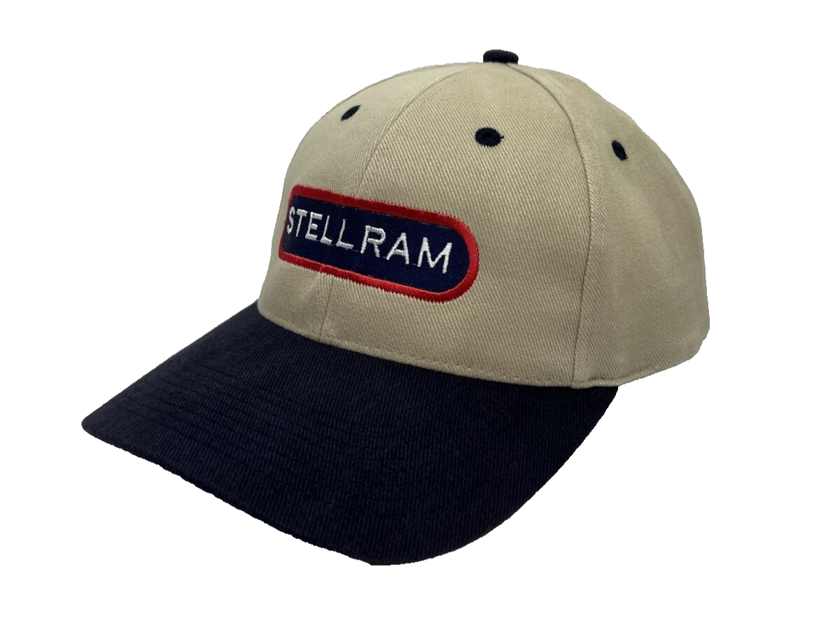 Stellram Hat Cap Strap Back Beige & Blue Falcon Headwear One Size ...