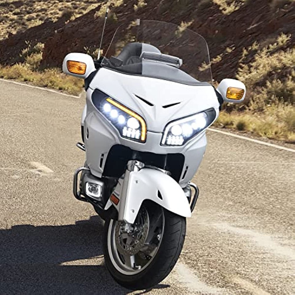 LED Headlight H/L Beam Blinking Turn Signal for Honda GoldWing GL1800 ...