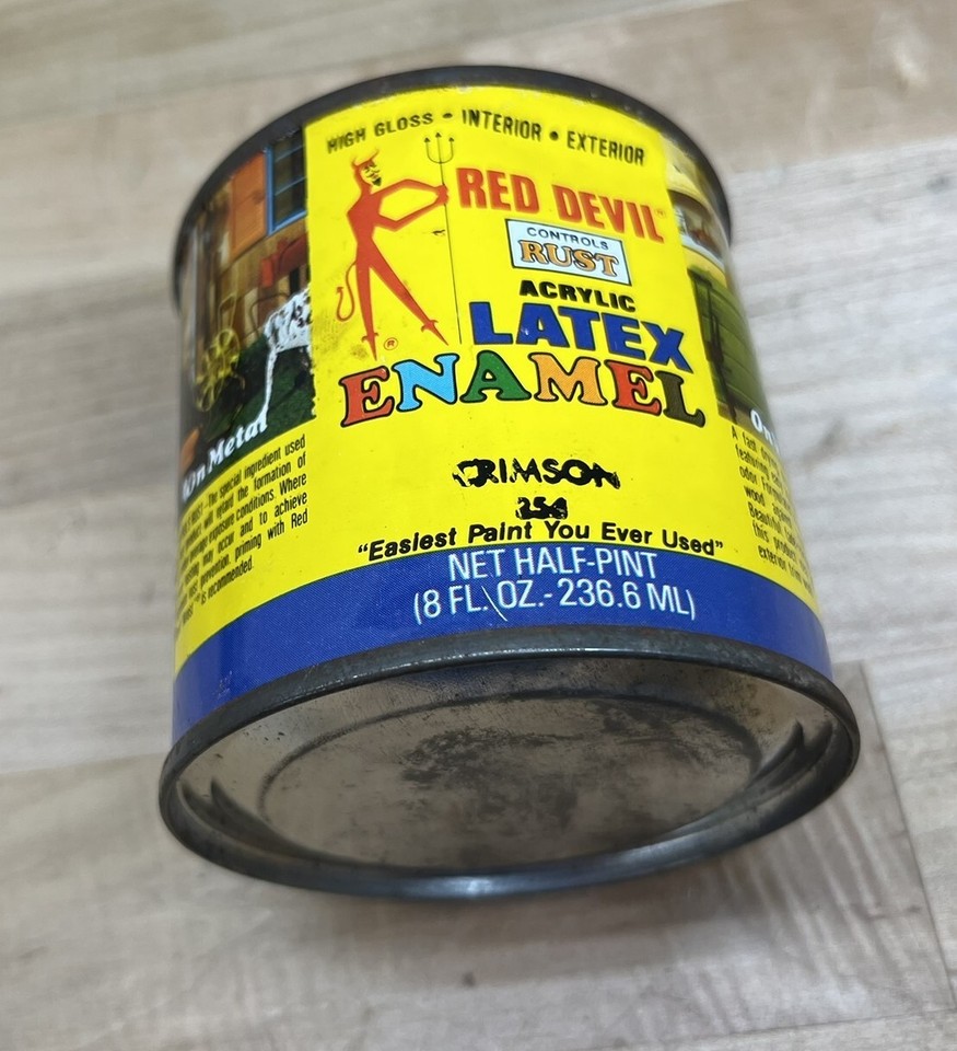 Vintage Red Devil Paint: 'Crimson' 1/2-pint circa 1970s | eBay