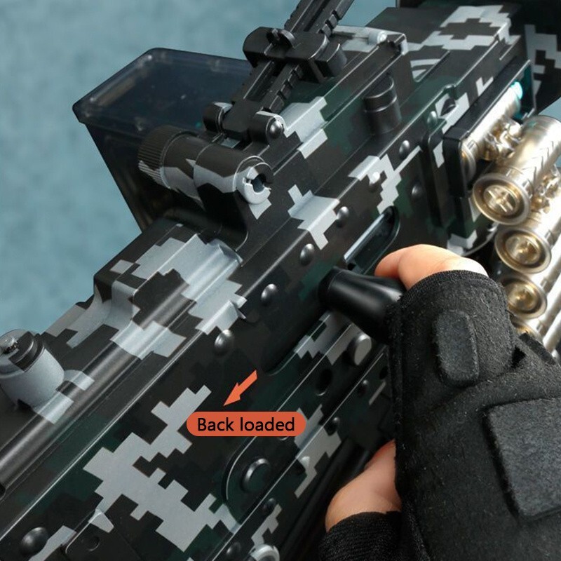 Electric Machine Gun Soft Bullet Blaster with Light and Smoke Effect ...