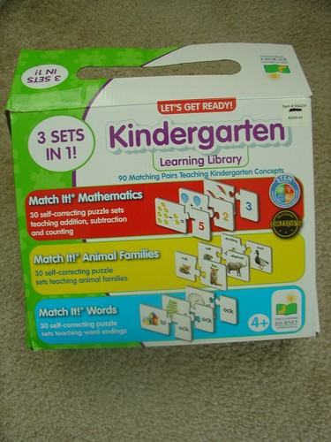 NEW Kindergarten Learning Library 3 Educational Games In 1, Ages 4+ 90 ...