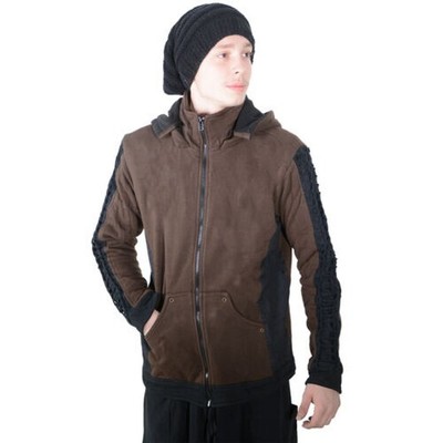 Men's Jacket Hoodie Goa Jacket made of Cotton Fleece Lining Hood Art ...