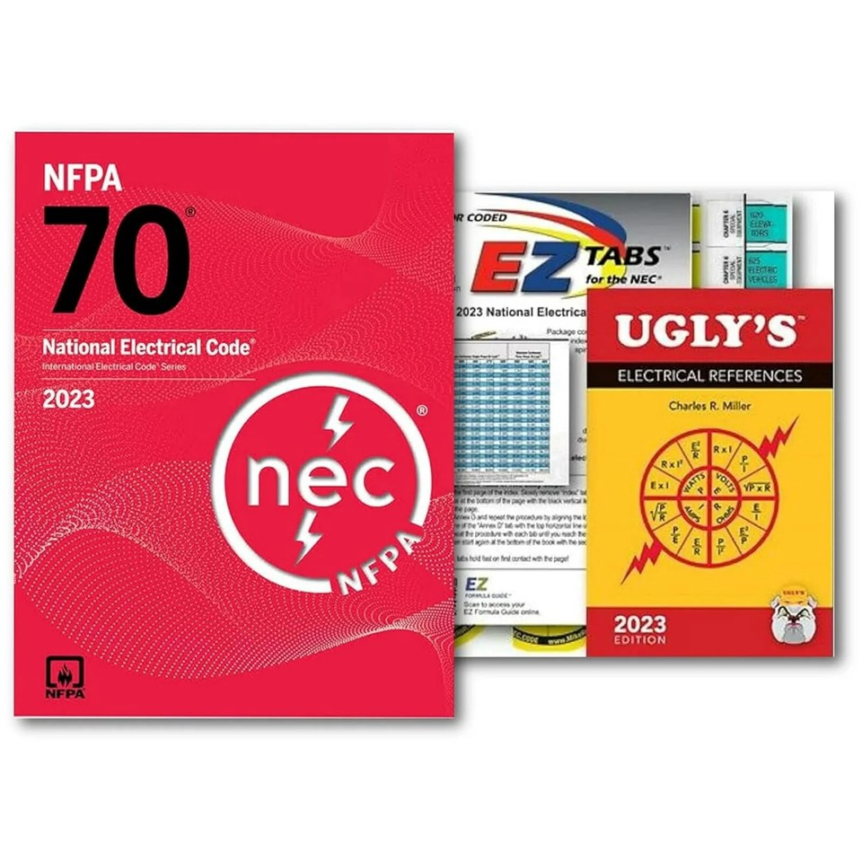 2023 NEC Code Book Paperback NFPA70 + 2023 Ugly's Electrical Reference ...