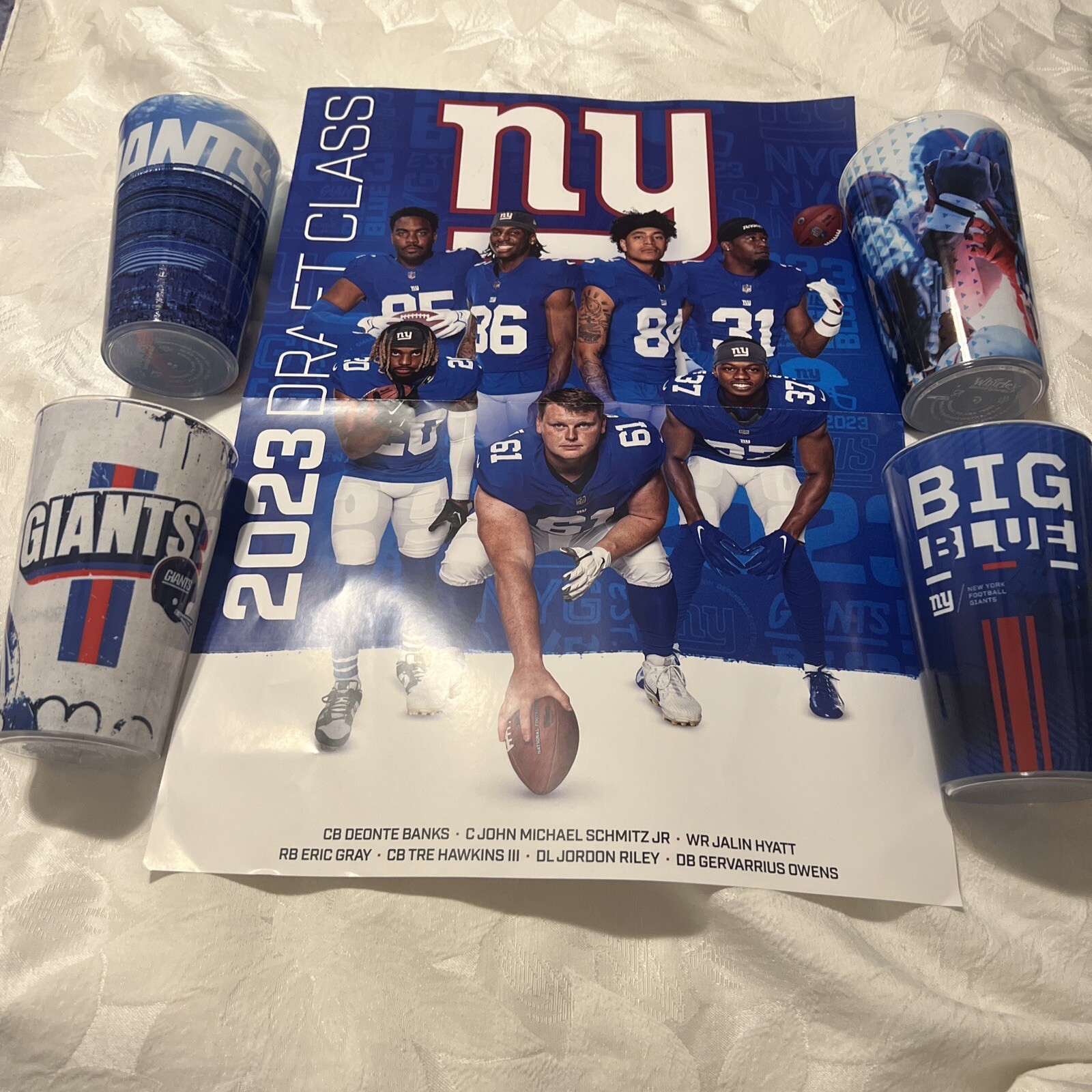 New York Giants 4 Pack Cups and Poster NFL Season Ticket Holder ...