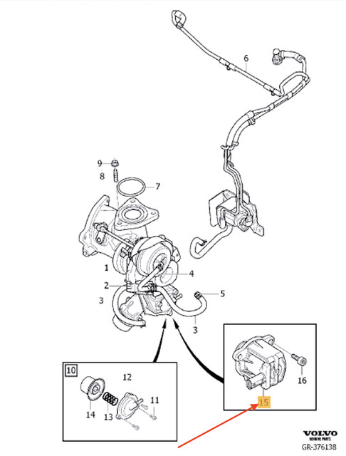 Genuine Volvo 31370551 Turbo Charger Diverter Valve OEM for sale online ...