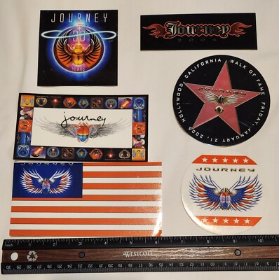 Journey Band Set of 6 Decals Stickers 2004 2005 30 Years Walk of Fame ...