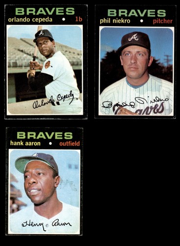 1971 Topps Atlanta Braves Team Set 5 - EX 3034602 | eBay