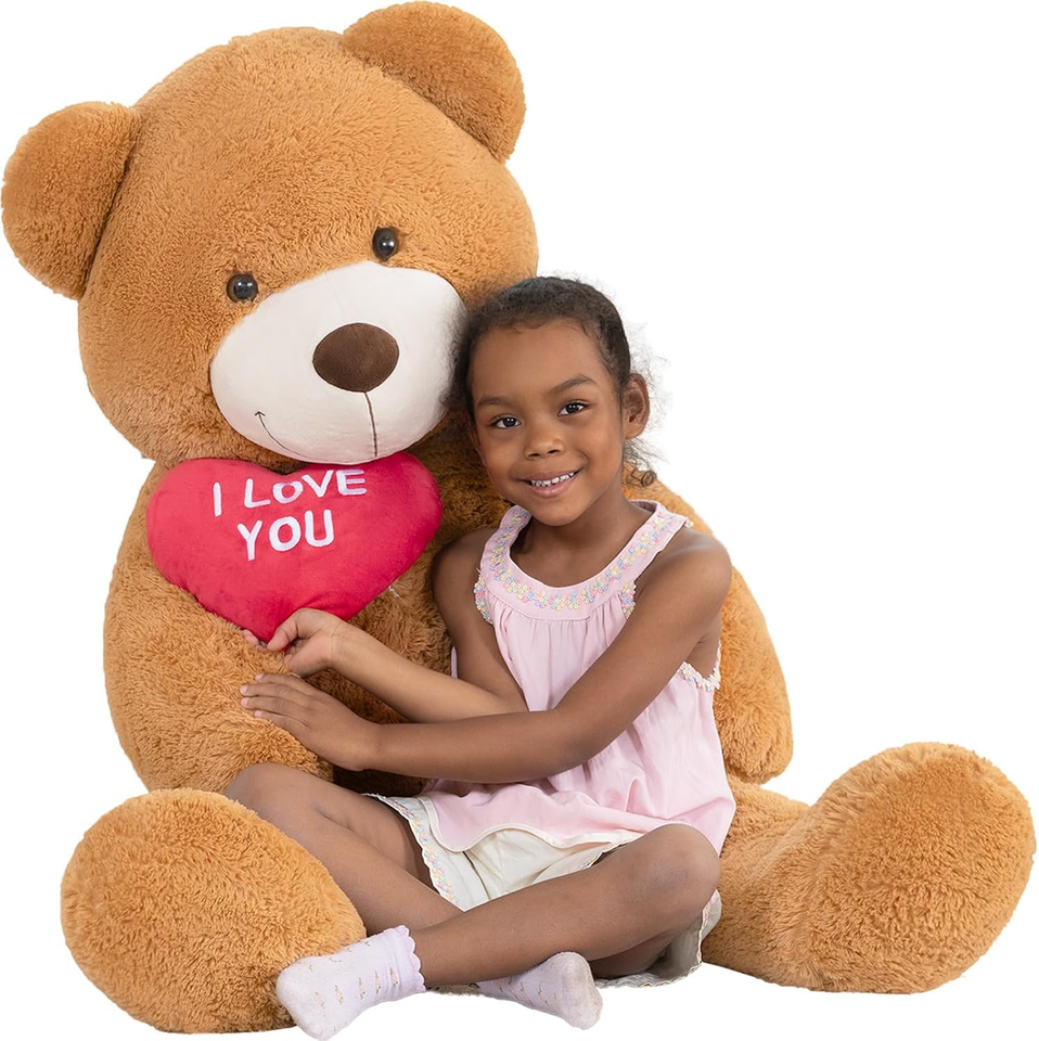 Maogolan Big Teddy Bear 4.3Ft Stuffed Animal, I Love You Red Heart ...