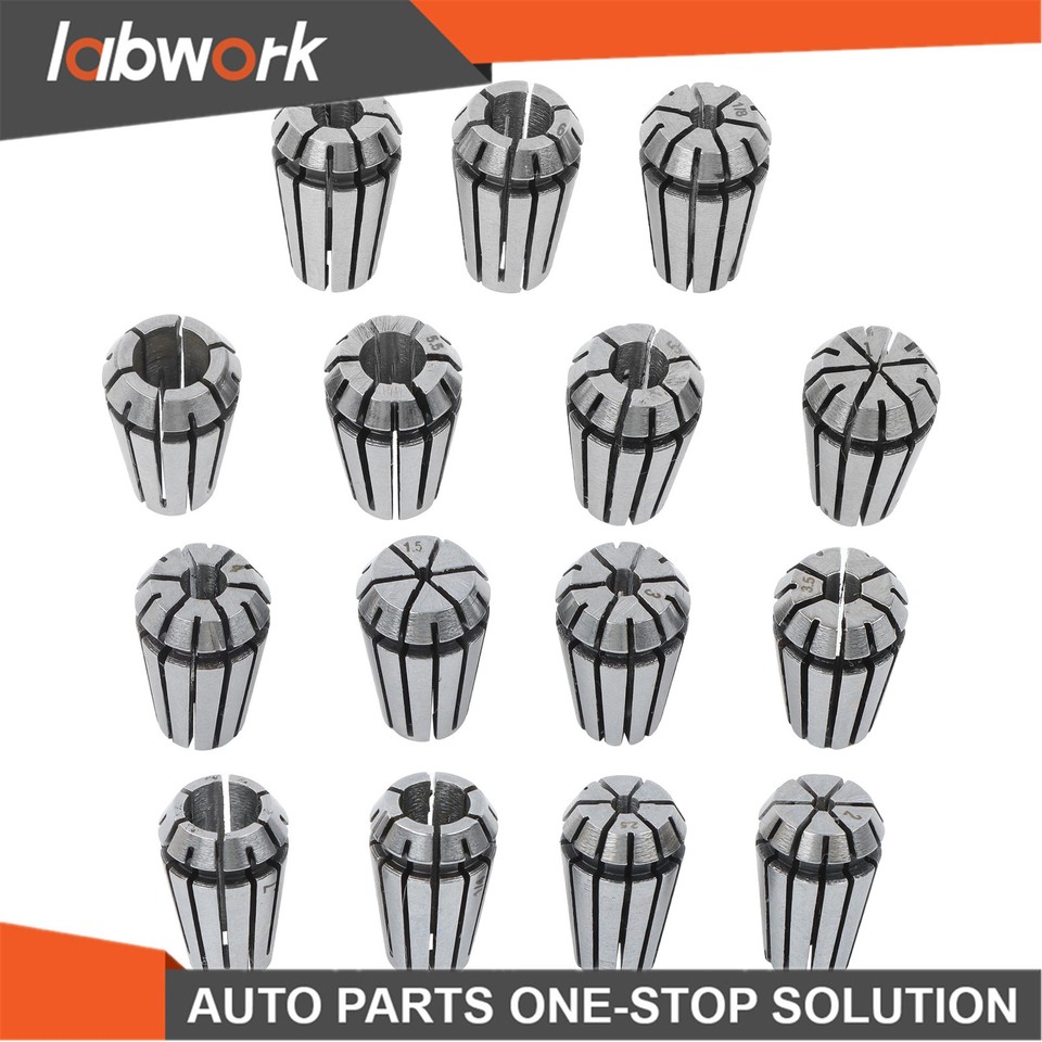 Labwork 19 Pack ER11 Spring Collet Set M14 Thread Inch Metric for ...