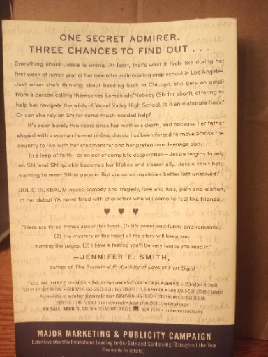 Tell Me Three Things by Julie Buxbaum (2017, Trade Paperback) ARC ...