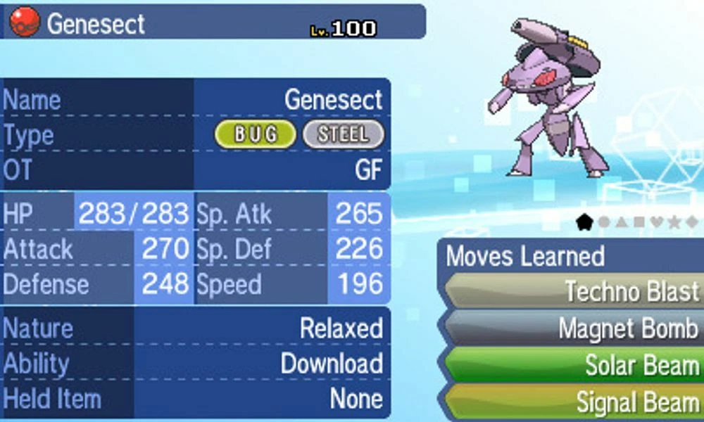 Shiny Genesect X And Y