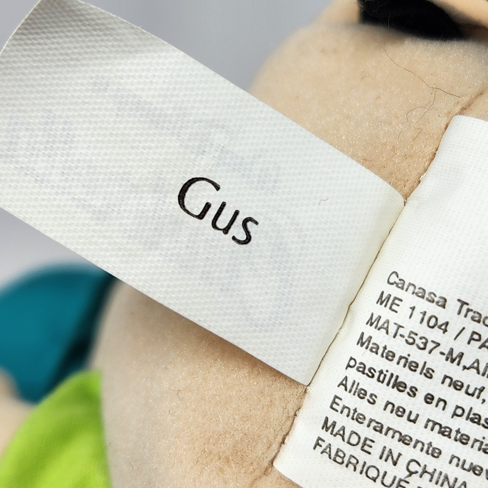 6" DISNEY STORE CINDERELLA GUS MOUSE STUFFED ANIMAL PLUSH TOY BEAN BAG ...