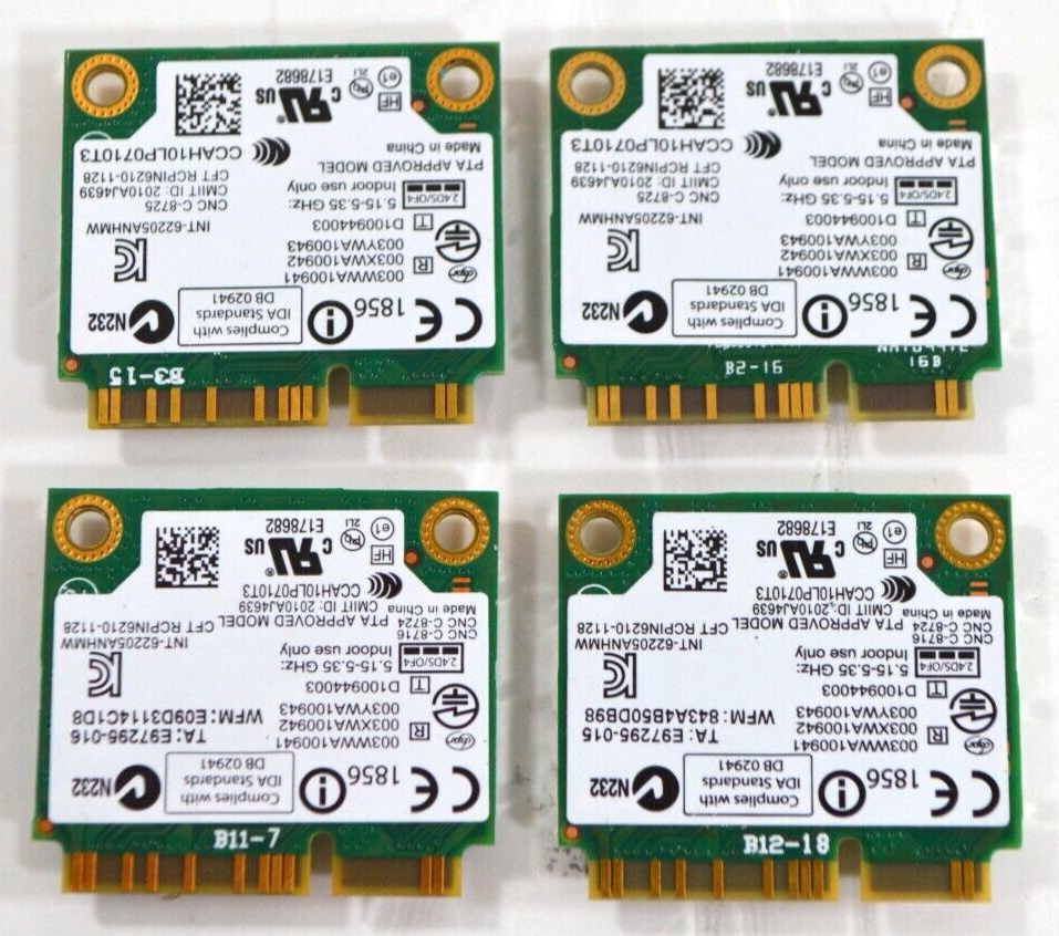 LOT OF 4 Intel 6205 Centrino Advanced-N WiFi PCIe Wireless Adapter ...