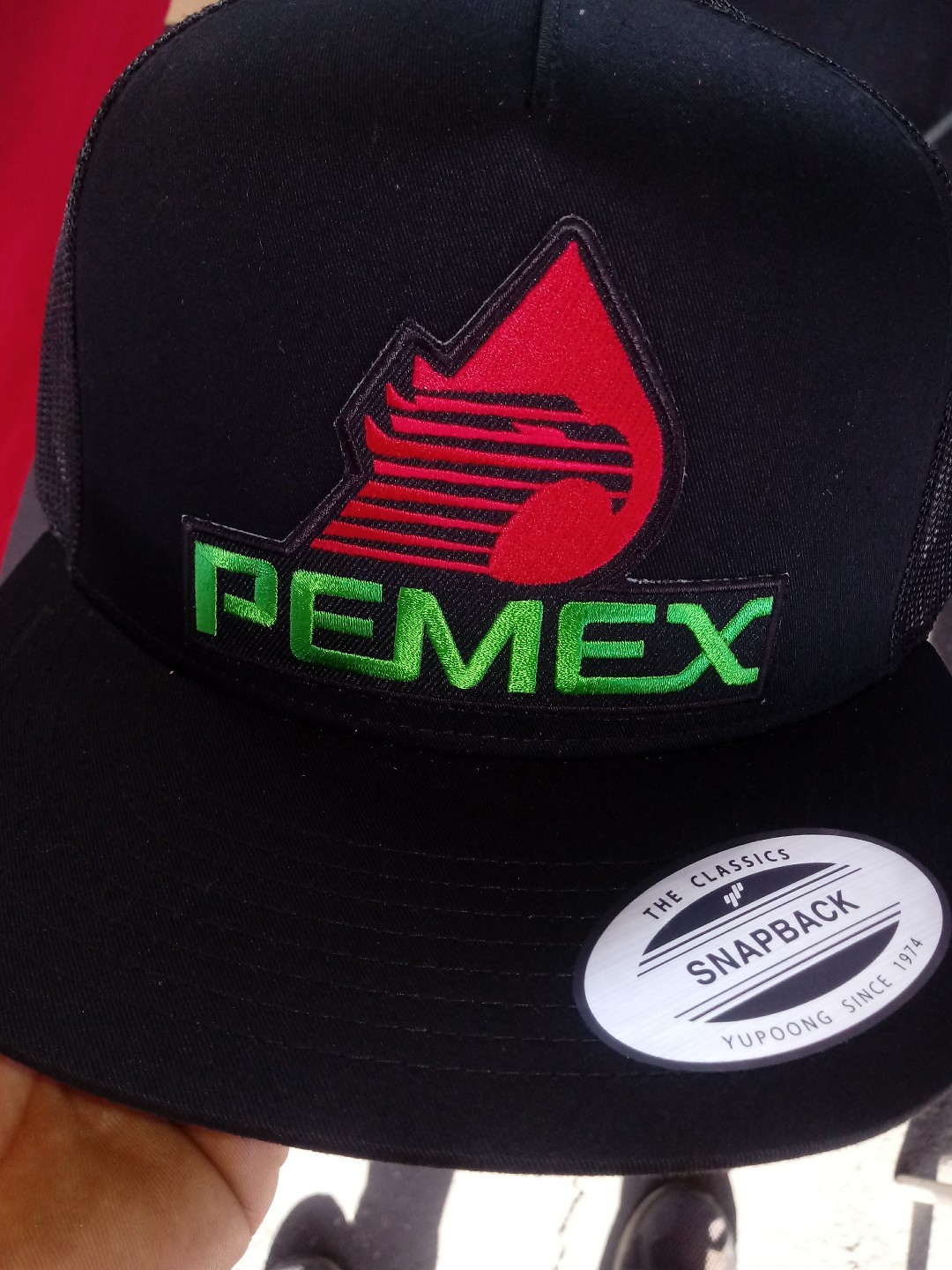 PEMEX MEXICO HAT MESH TRUCKER COLOR BLACK SNAP BACK FLAT BUILD ...