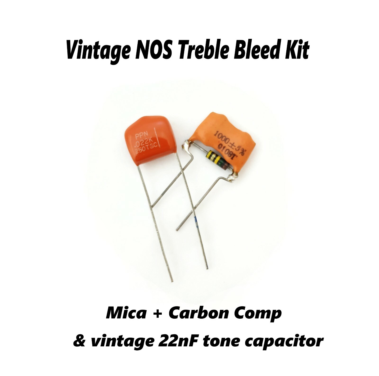 NOS Treble Bleed 1nF 150k & Tone cap 22nF - Mica, Polyprop Carbon Comp ...