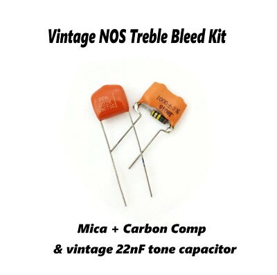 NOS Treble Bleed 1nF 150k & Tone cap 22nF - Mica, Polyprop Carbon Comp ...