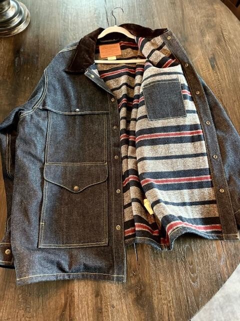 Filson Lined Denim Cruiser Jacket Raw Indigo, Men's 2XL New MSRP $525 ...