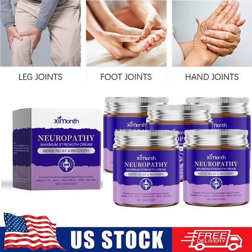 5X Neuropathy Nerve Relief Cream-Maximum Strength Relief Cream for Foot ...