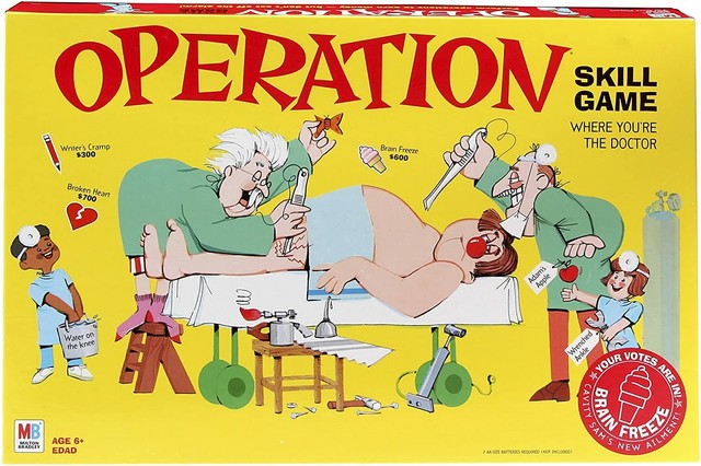Operation Board Game Cavity Sam Brain Freeze 2003 Milton Bradley 100 ...